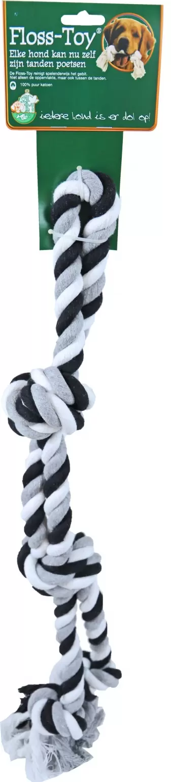 Floss-toy halter groot zwart/wit - Tuincentrum Eurofleur