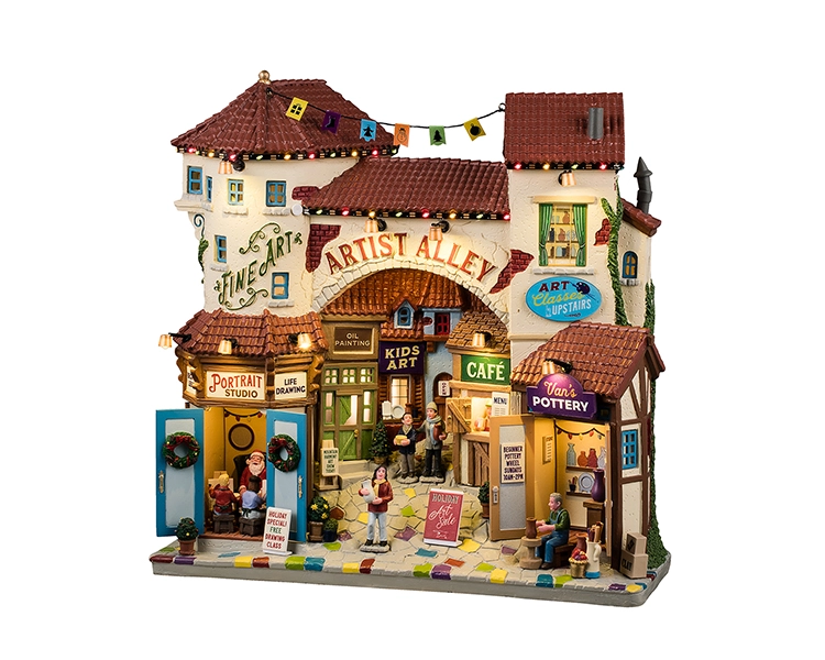 Lemax Artist Alley - battery operated - Tuincentrum Eurofleur